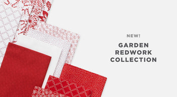 Timeless Treasures Garden Redwork Fabric Collection