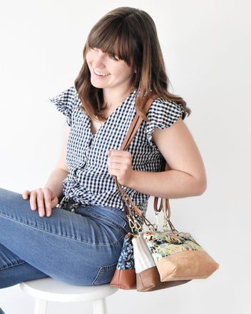 Sallie Tomato Bag Patterns & Hardware | Sallie Tomato Cork Fabric