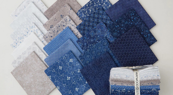 Maywood Studio Patchwork Blue Fabric Collection