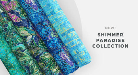 Shimmer Paradise Fabric Collection by Deborah Edwards