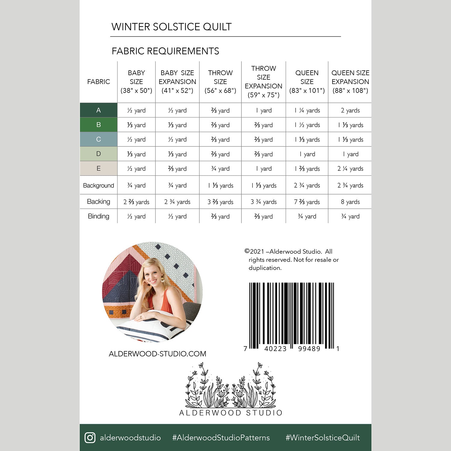 Digital Download - Winter Solstice Quilt Pattern