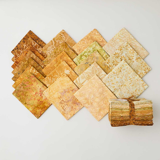 Java Batiks Gold Favorites Fat Quarter Bundle