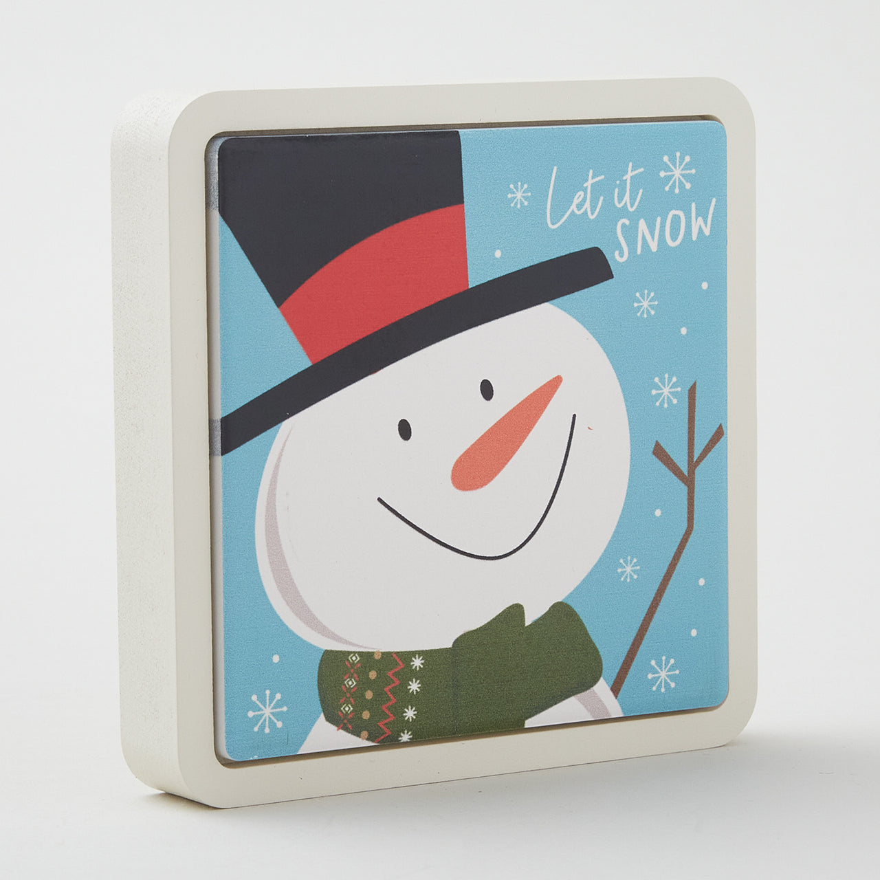 Let It Snow Mini Ceramic Sign