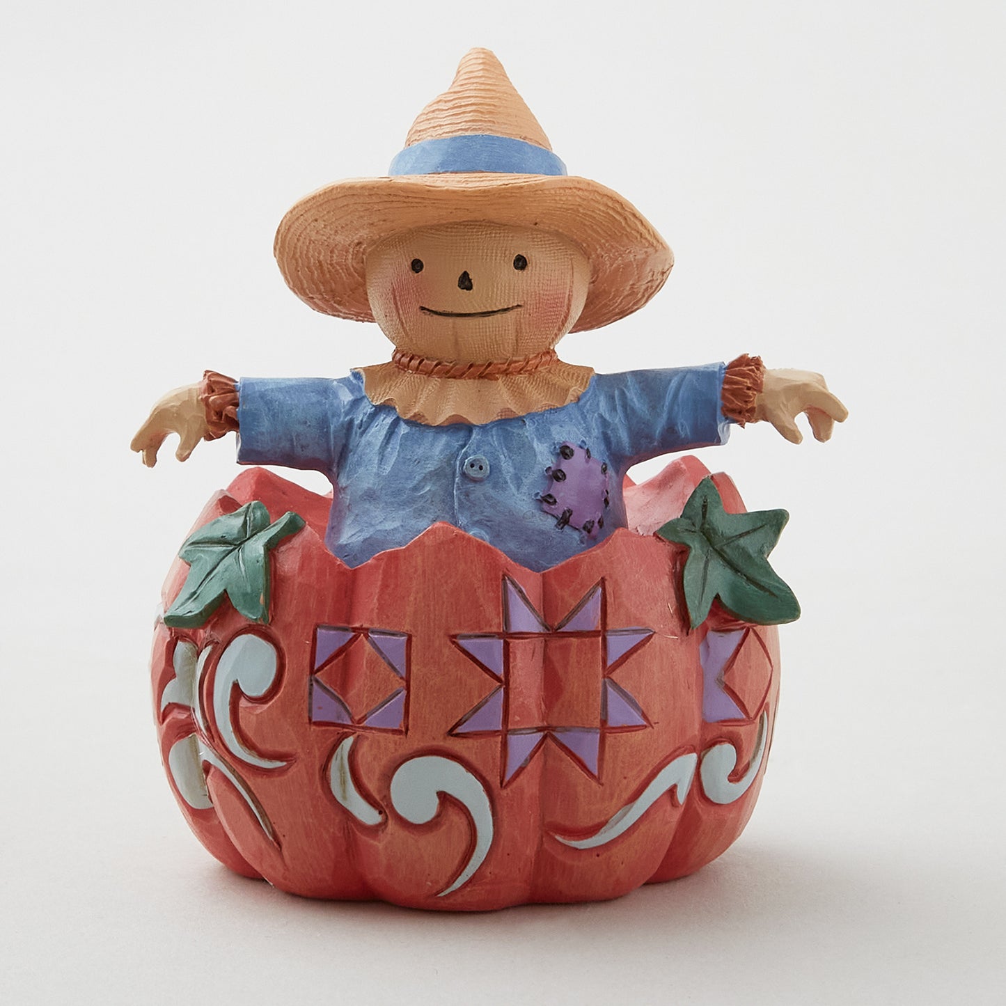 Jim Shore Heartwood Creek Pumpkin and Scarecrow Figurine