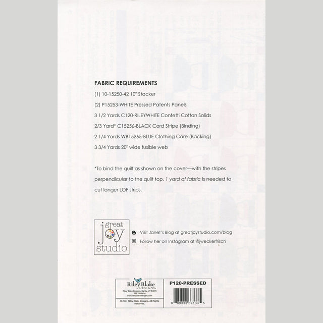 Pressed Patch Quilt Pattern