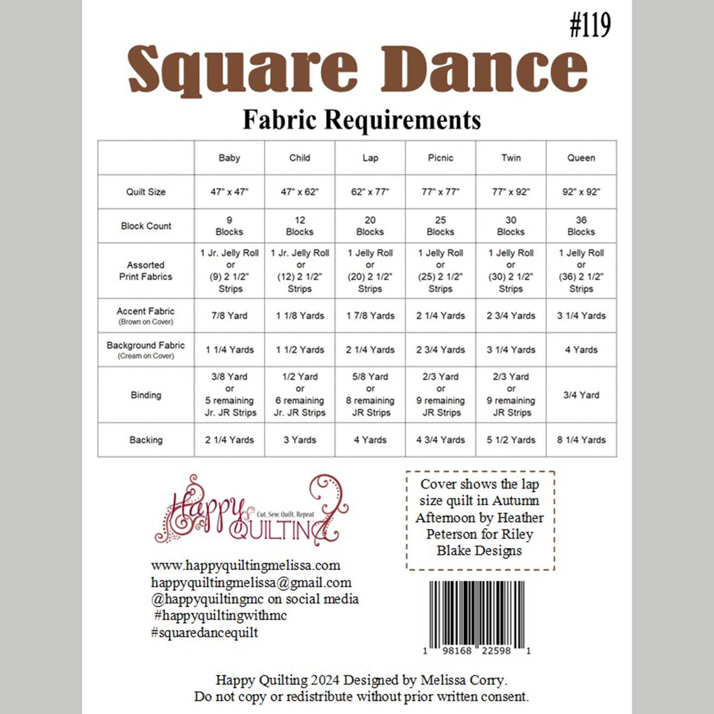 Digital Download - Square Dance Quilt Pattern