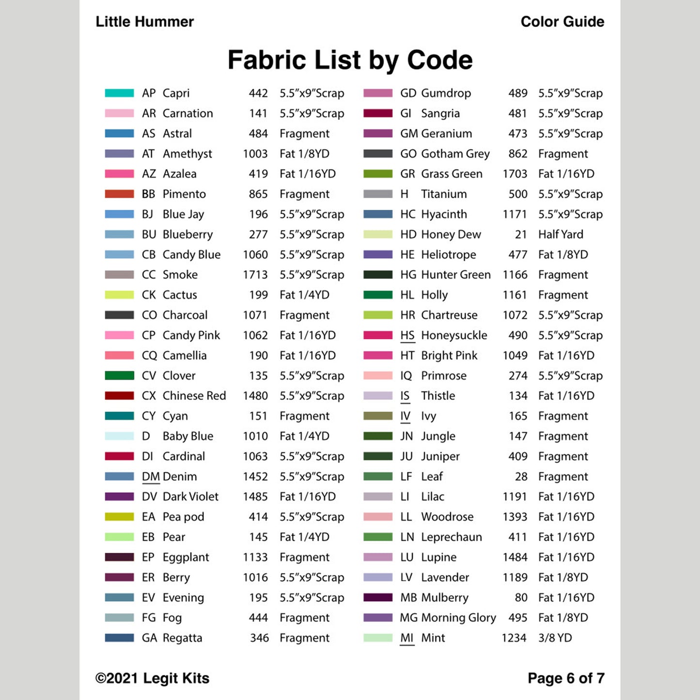 Little Hummer Quilt Pattern