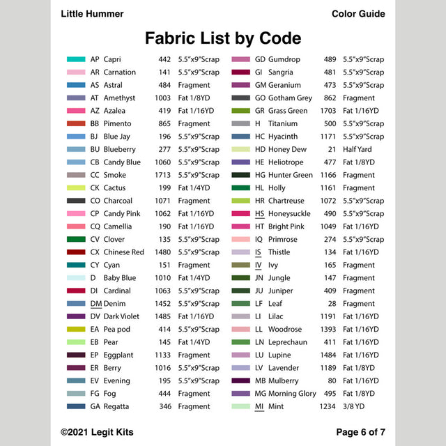 Little Hummer Quilt Pattern