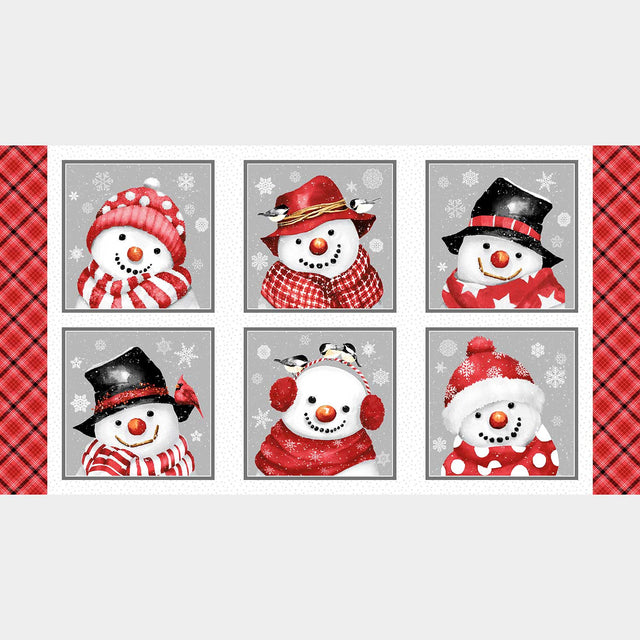 Snow Crew - Snowmen Red Grey Block Panel
