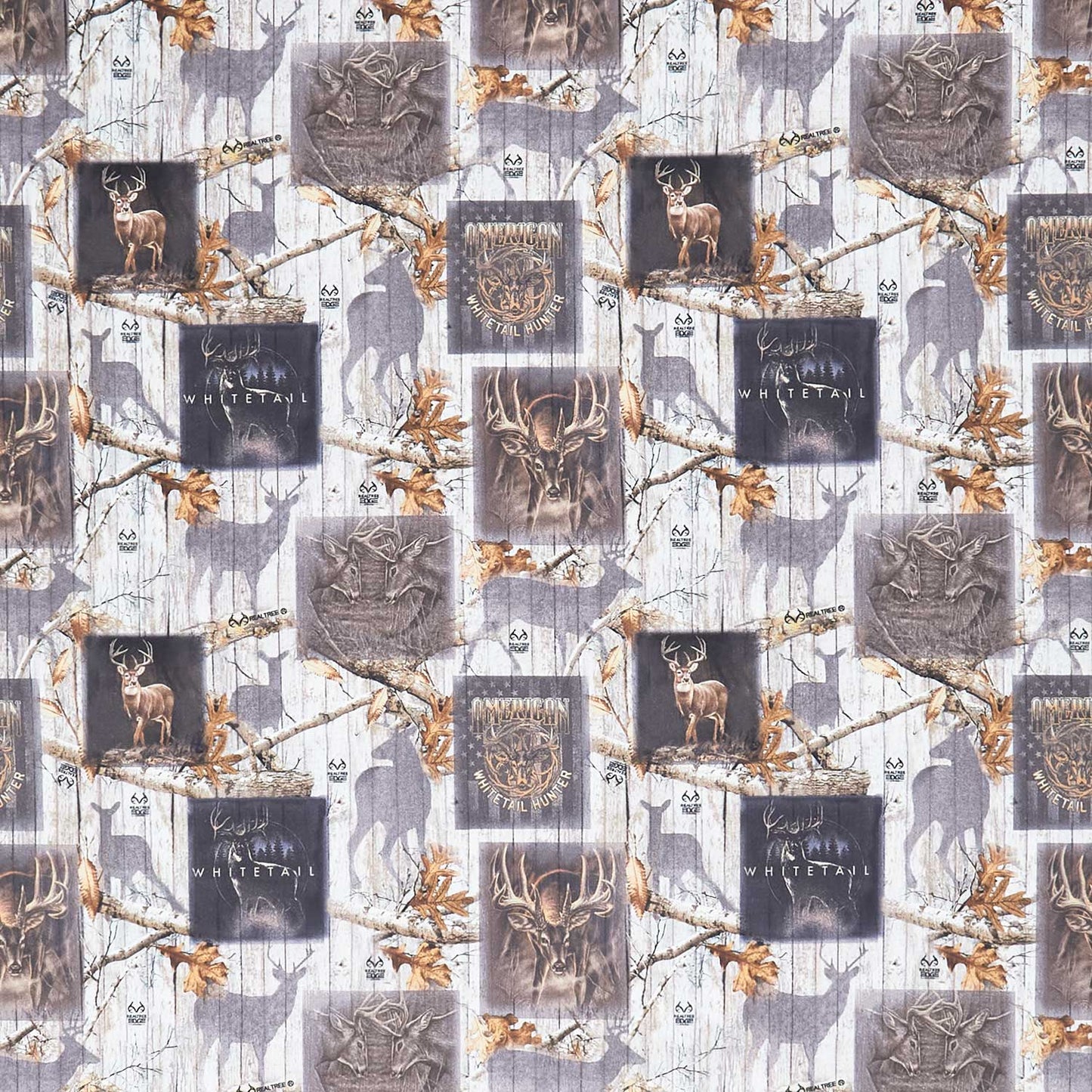 Realtree - Plank Deer Boxes Multi Yardage