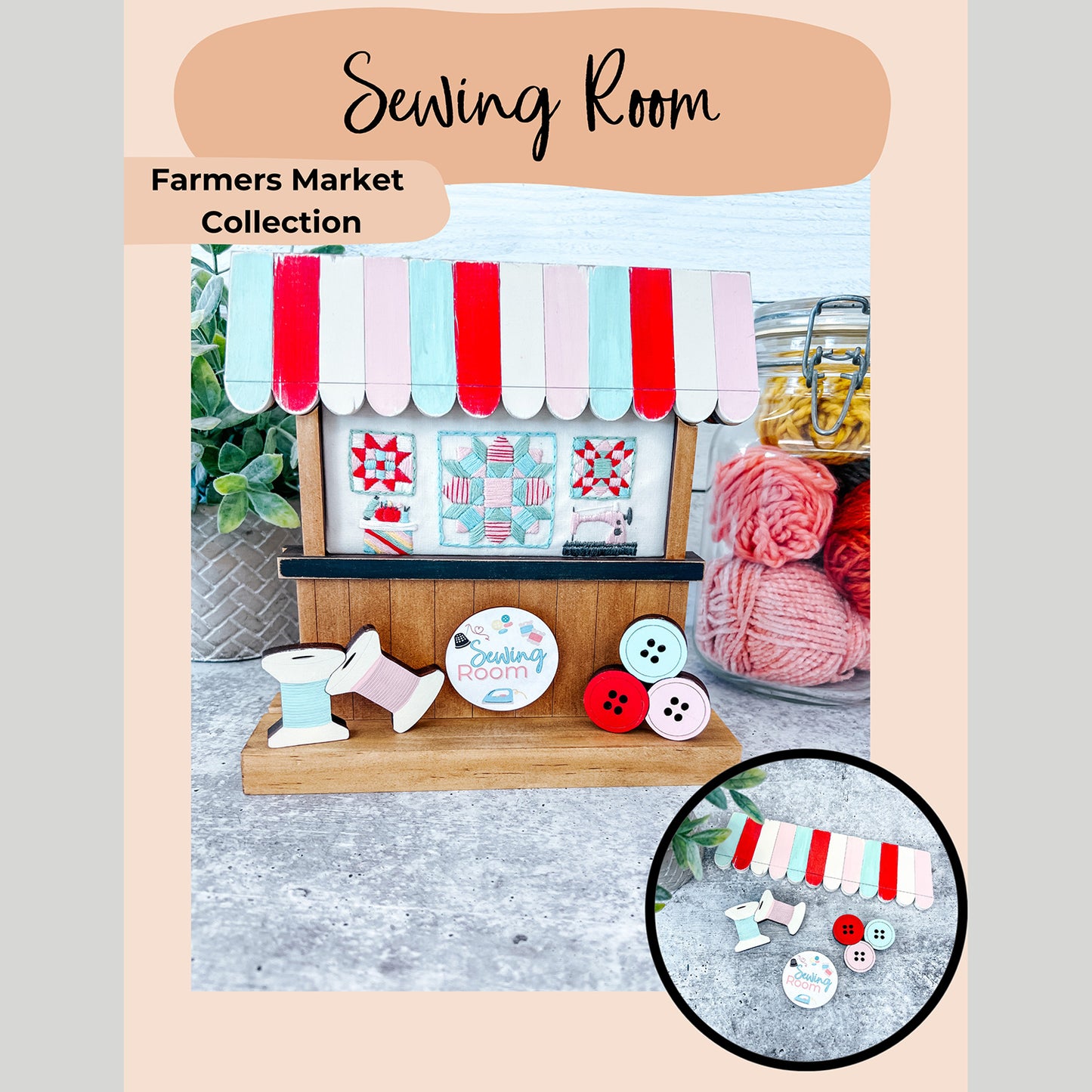 Farmers Market Collection - Sewing Room Embroidery Kit