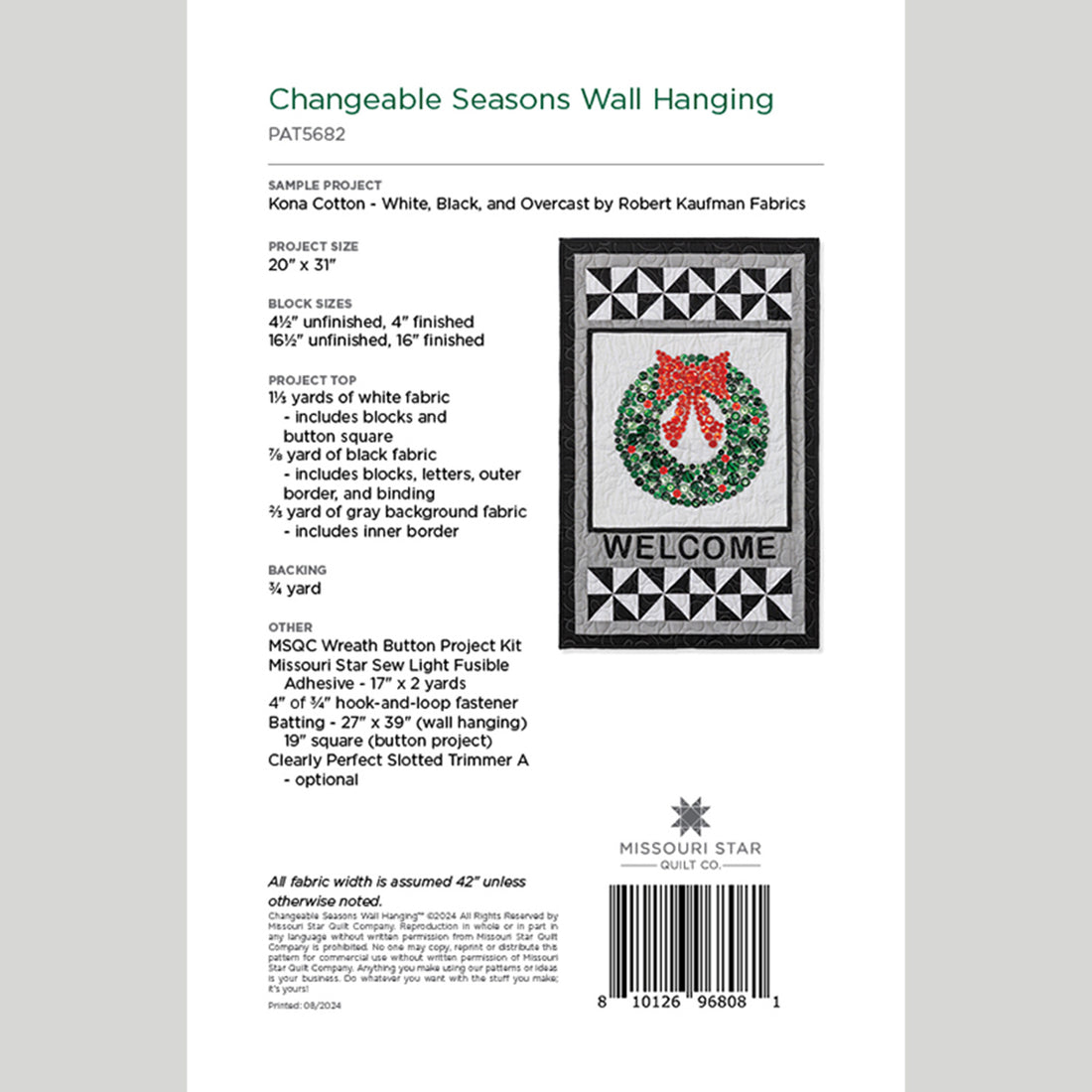 Changeable Seasons Wall Hanging Pattern by Missouri Star