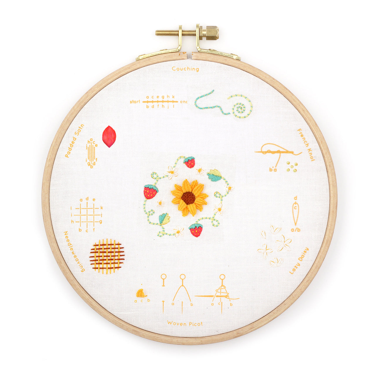 Summer Embroidery Stitch Sampler Kit