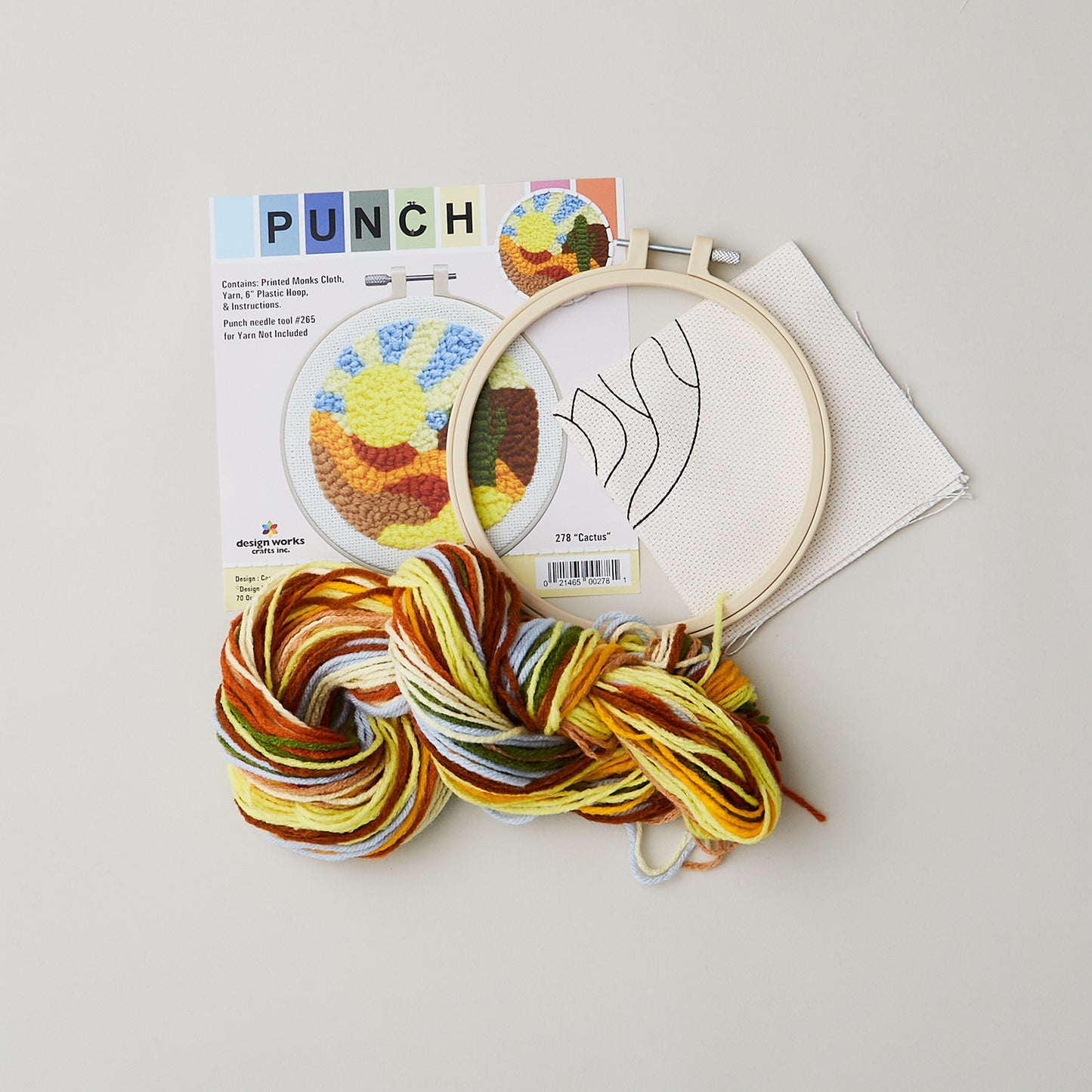 Cactus Punch Needle Embroidery Kit