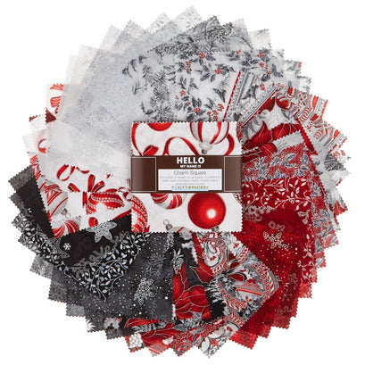 Holiday Flourish 10 Scarlet Charm Pack