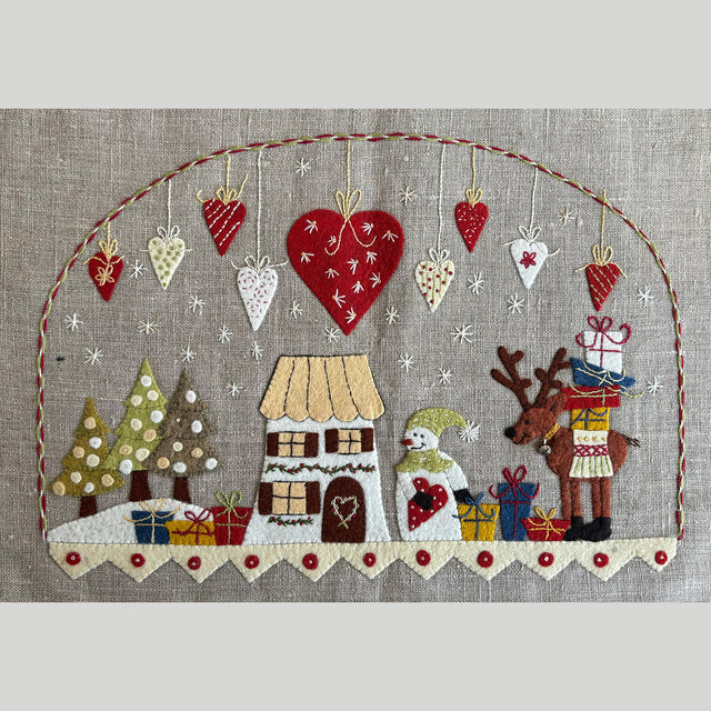 Christmas Night Wool Felt Embroidery Appliqué Kit