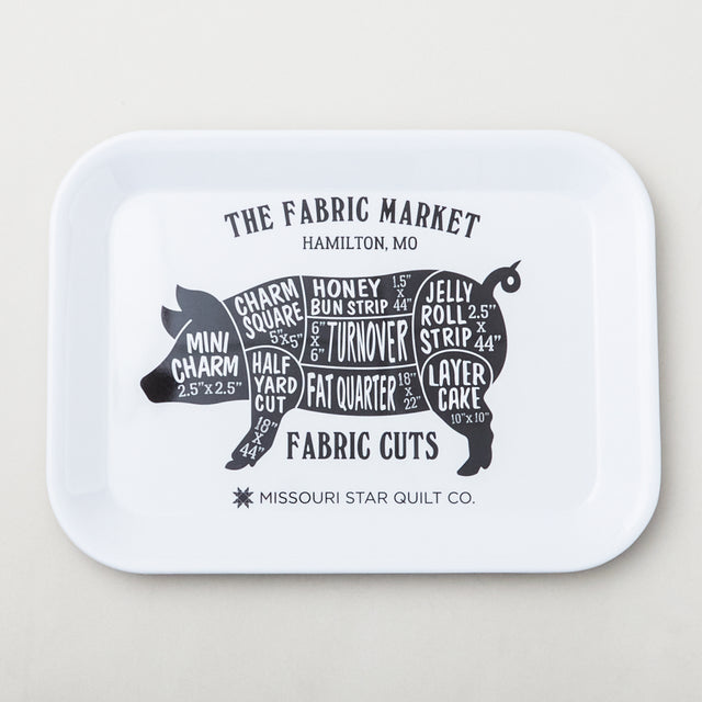 Missouri Star 11 x 14" Melamine Fabric Cuts Pig Tray