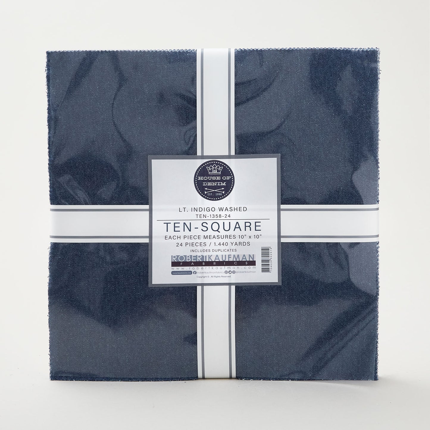 Denim - Light Indigo Washed Ten Squares 24 Ply