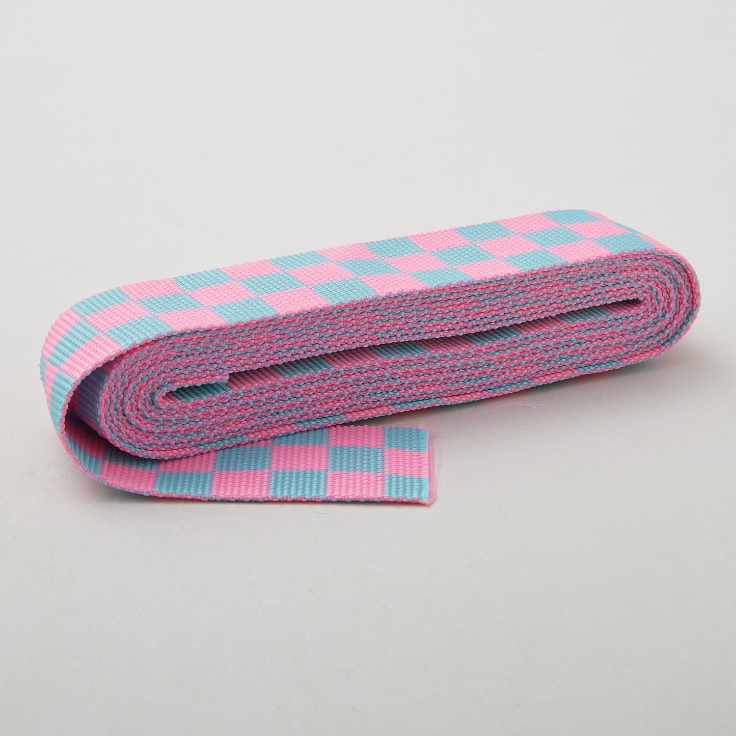 Tula Pink Check Please 1-1/2" Webbing - Cosmic Pink/Aqua - 3 Yard Pack