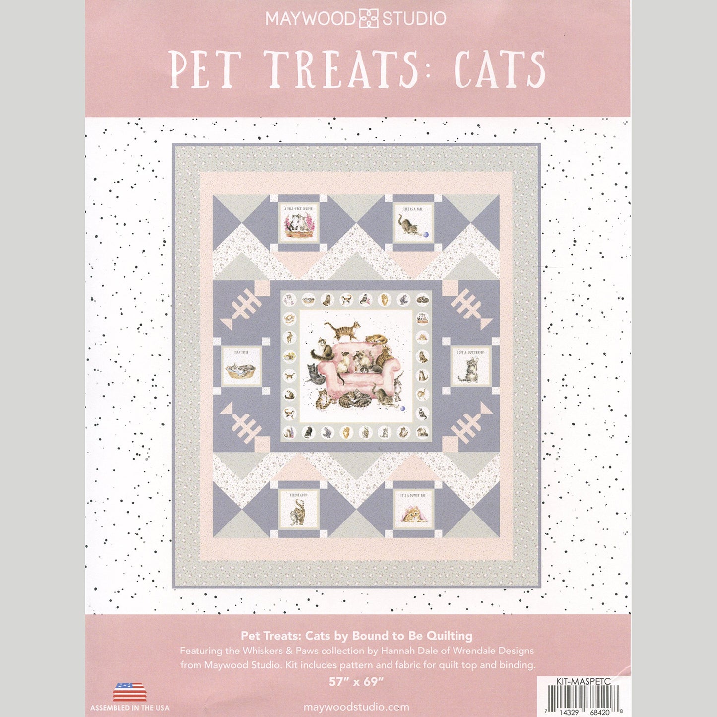 Pet Treats Quilt Kit - Cats