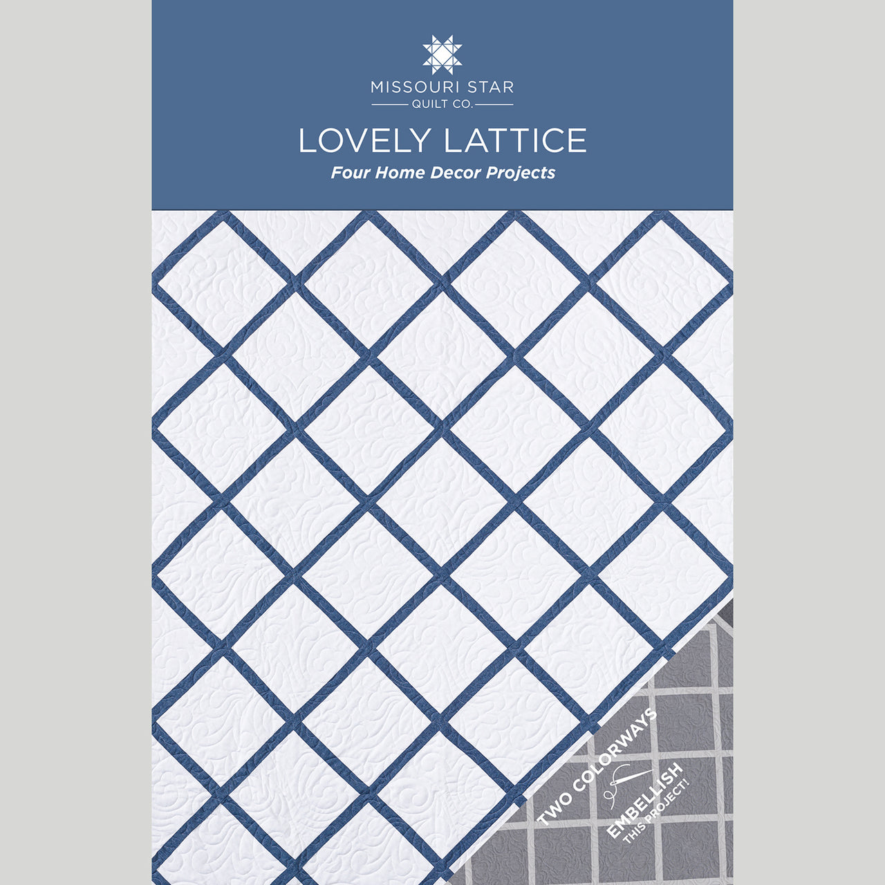 Lovely Lattice Fabric Kit - Chambray