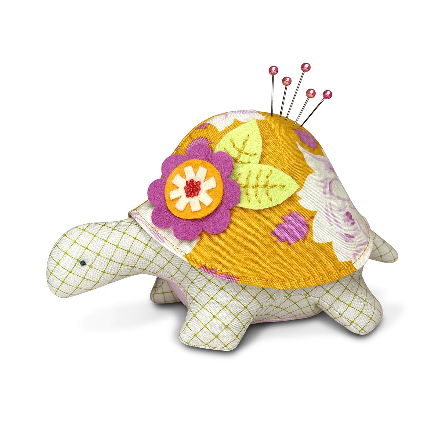 Henrietta Turtle Pincushion Fabric Kit - Silver