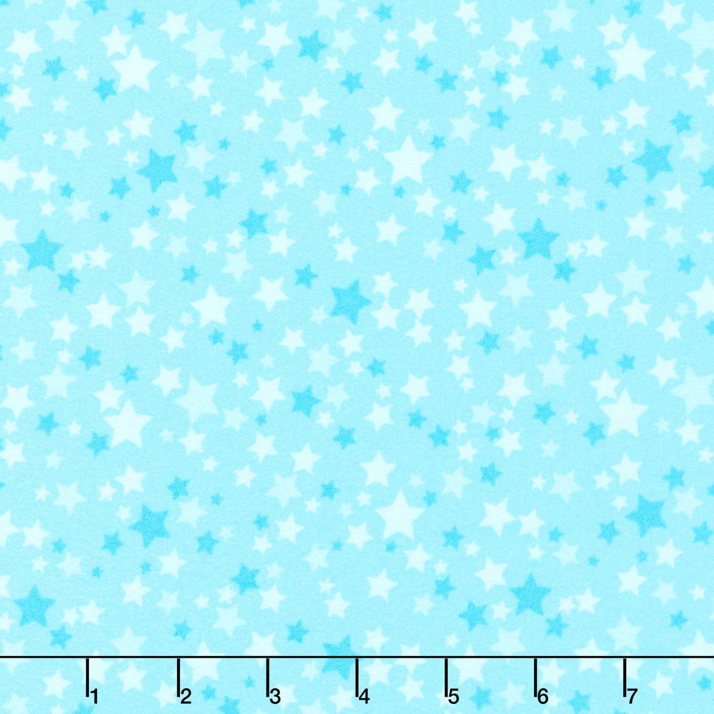 Playtime Flannel - Stars Aqua Yardage