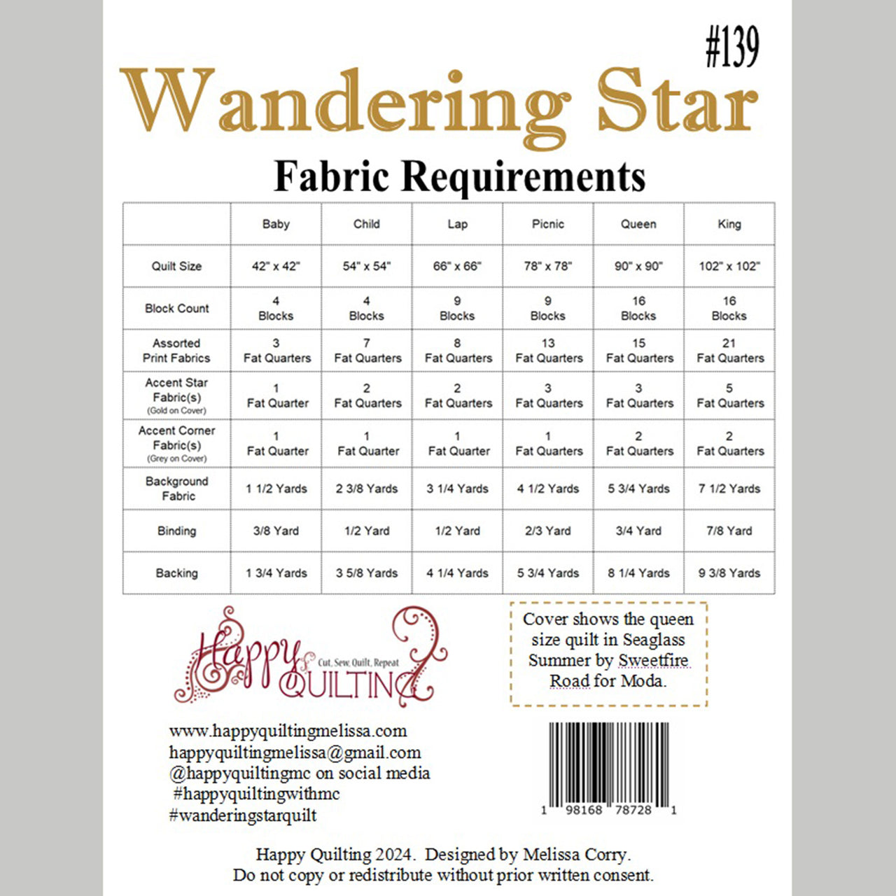 Digital Download - Wandering Star Quilt Pattern
