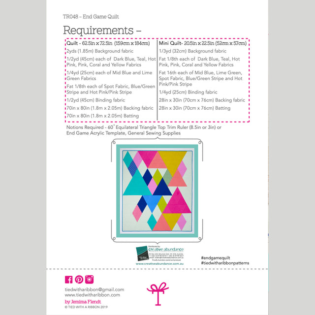 Digital Download - End Game Quilt Pattern