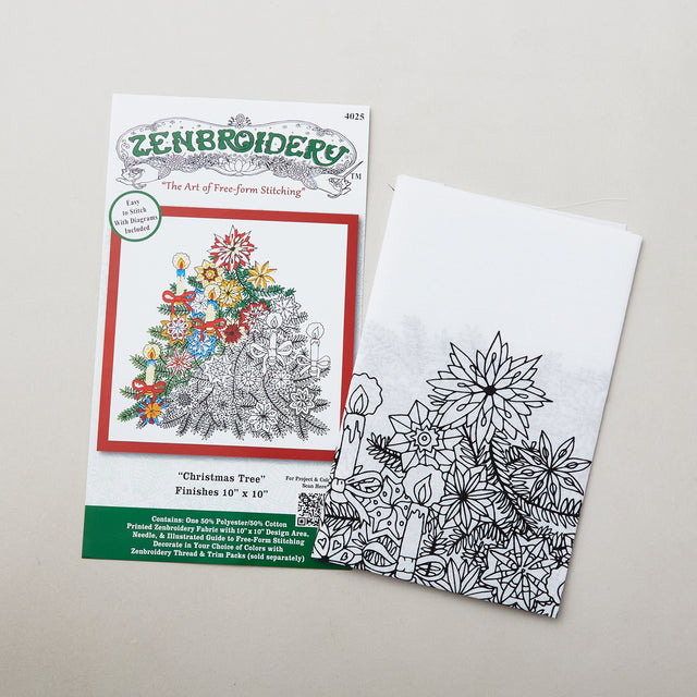 Zenbroidery Christmas Tree Embroidery Kit