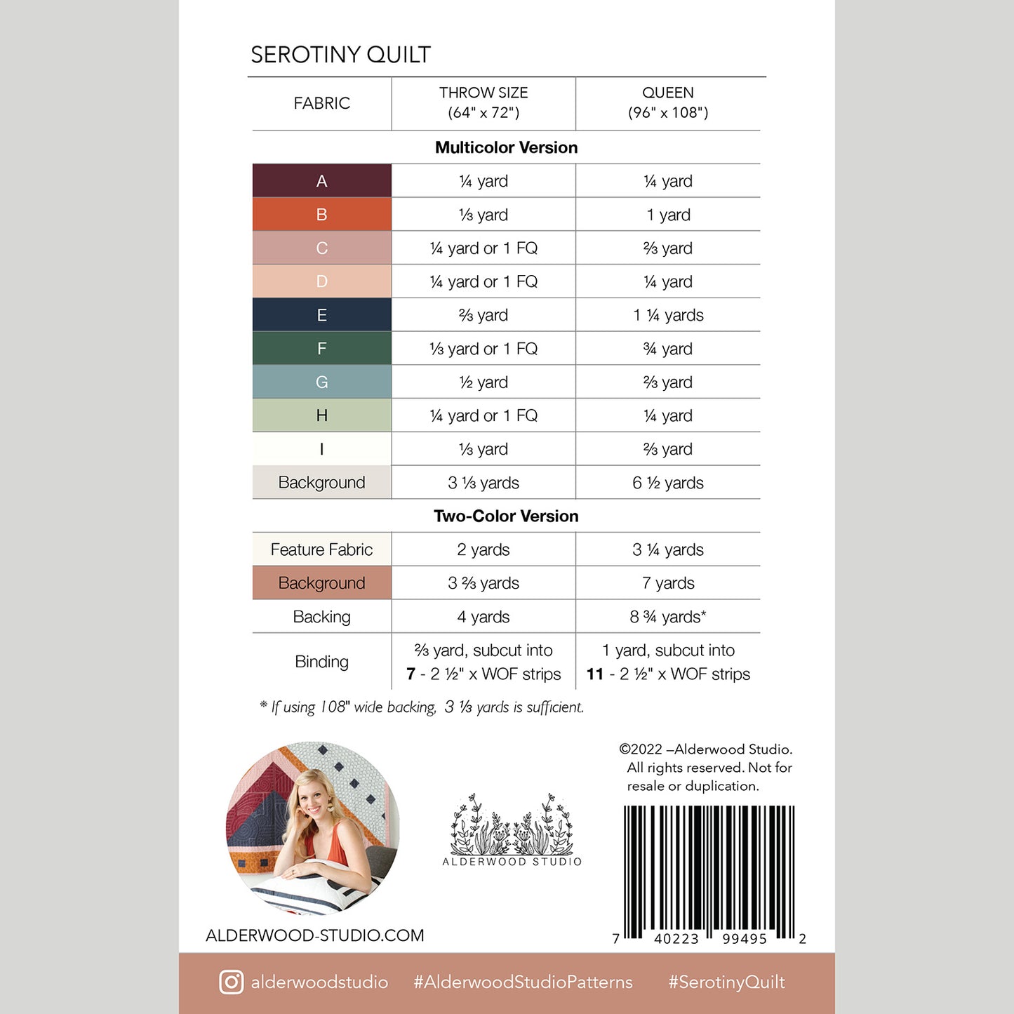 Digital Download - Serotiny Quilt Pattern