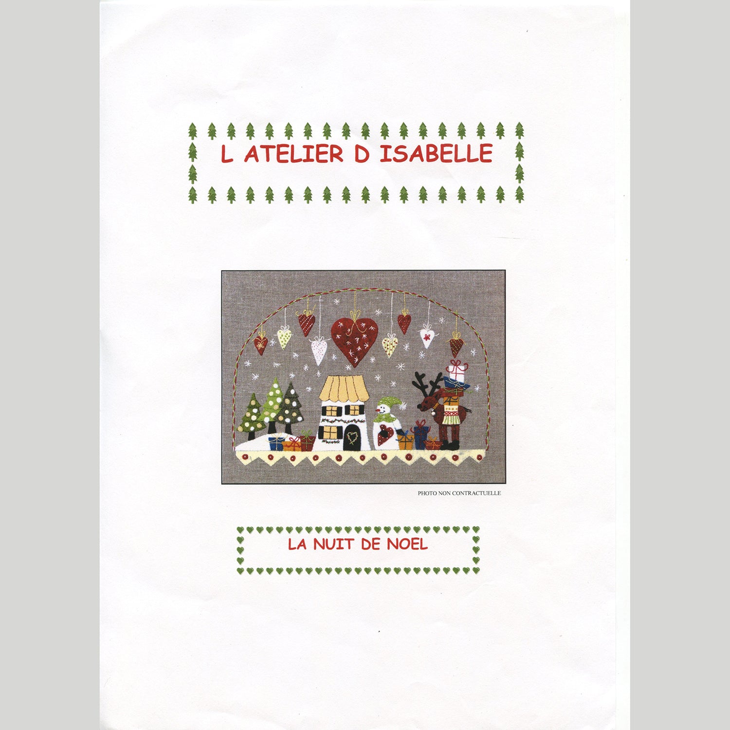Christmas Night Wool Felt Embroidery Appliqué Kit