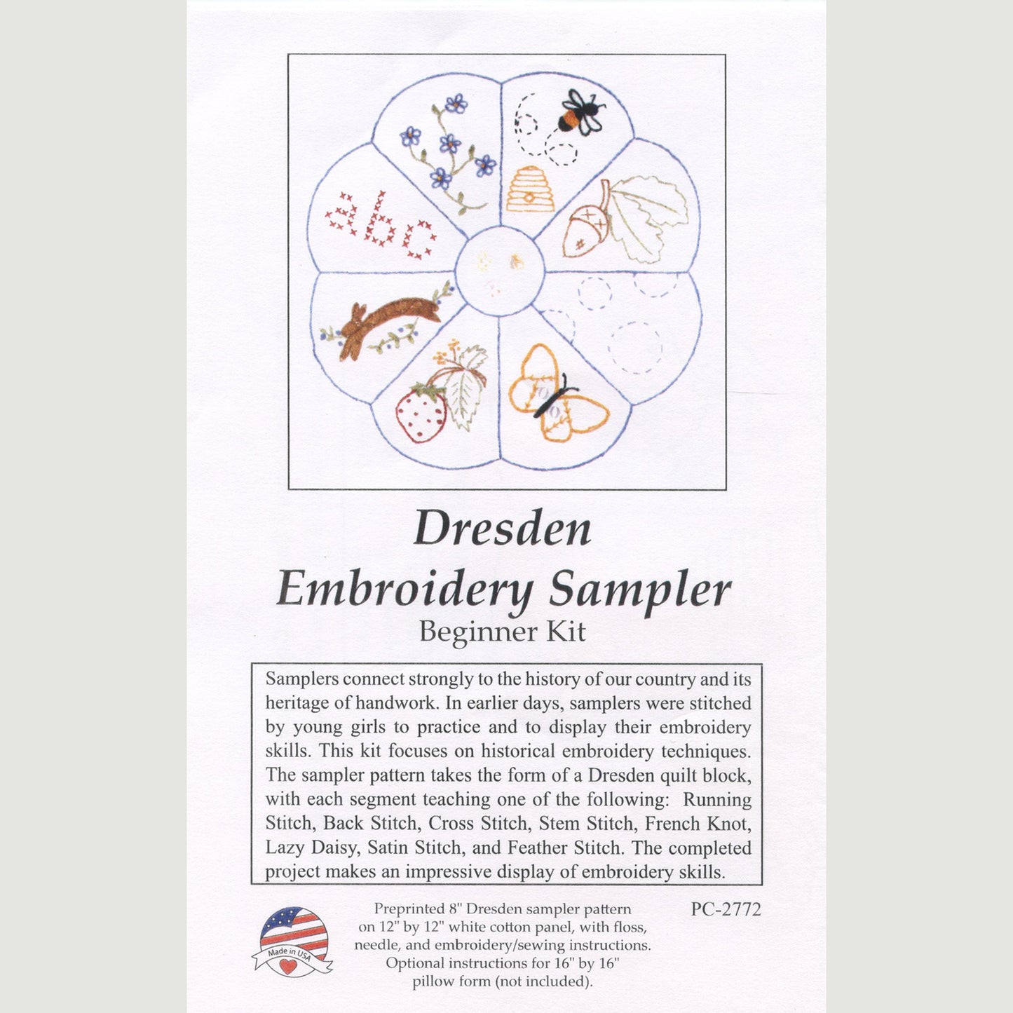 Dresden Embroidery Sampler Kit