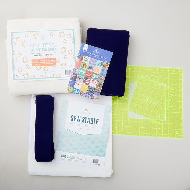 Missouri Star Step-By-Step T-Shirt Quilt Kit - Navy