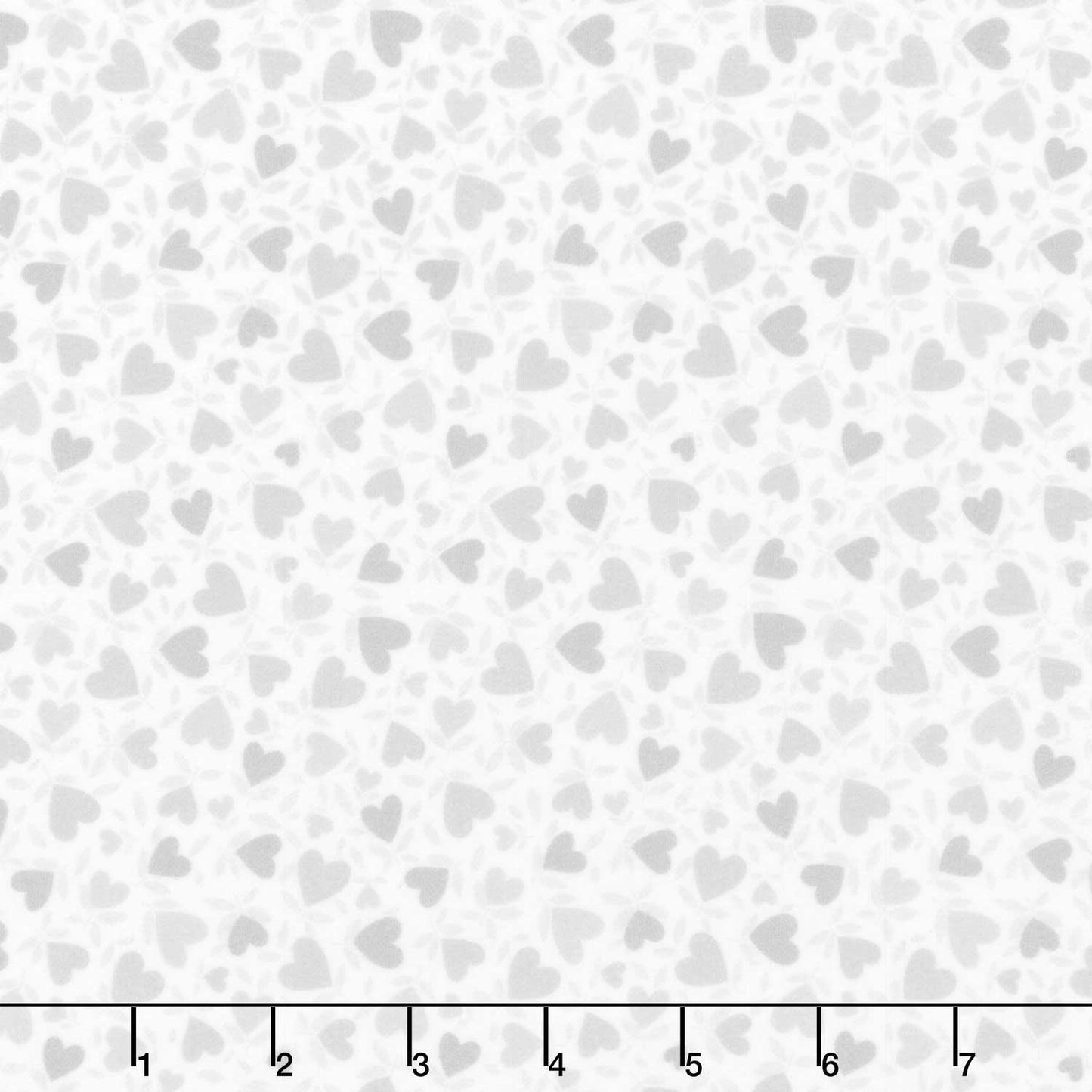 Playtime Flannel - Hearts Grey Yardage