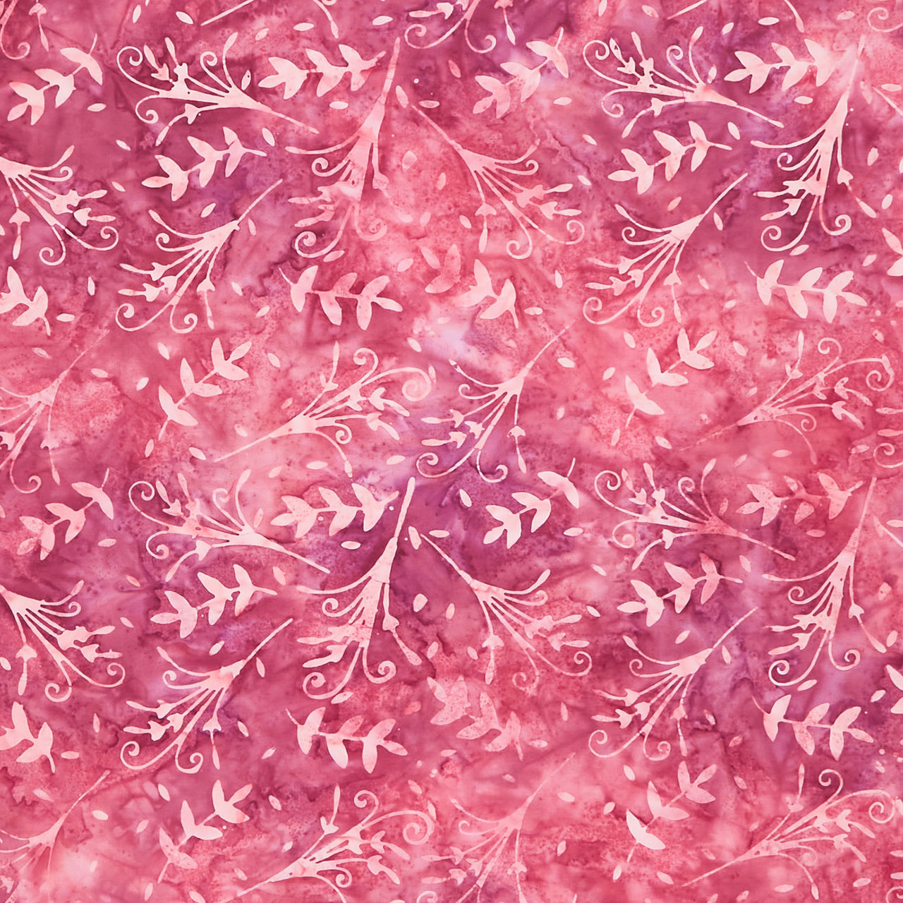 Misty Mornings Batiks - Bouquet Pink Geranium Yardage