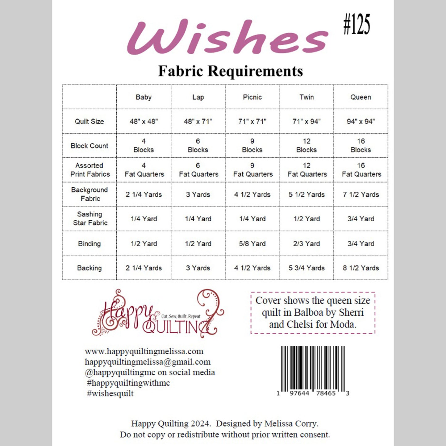 Digital Download - Wishes Quilt Pattern