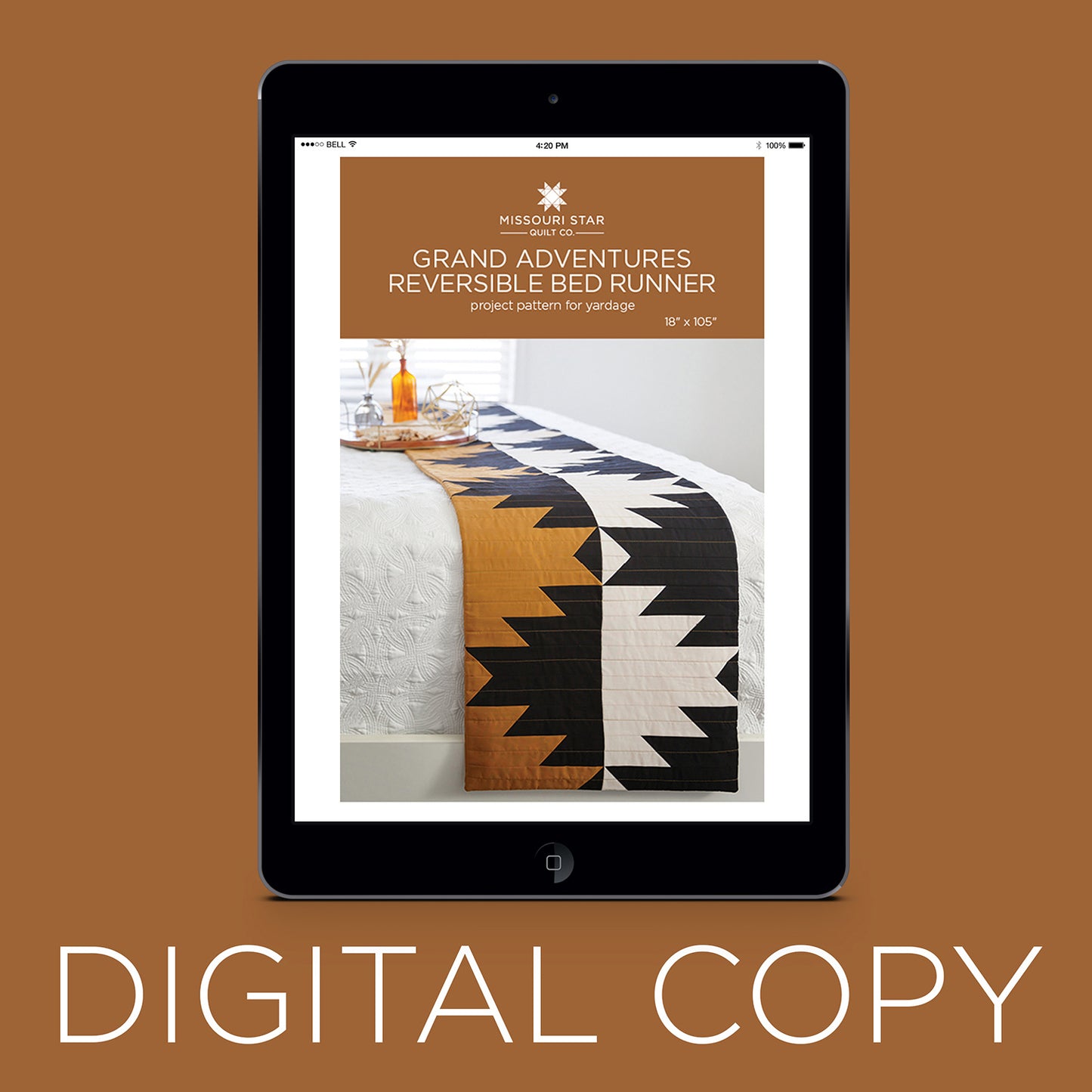 Digital Download - Grand Adventures Reversible Bed Runner Pattern by M