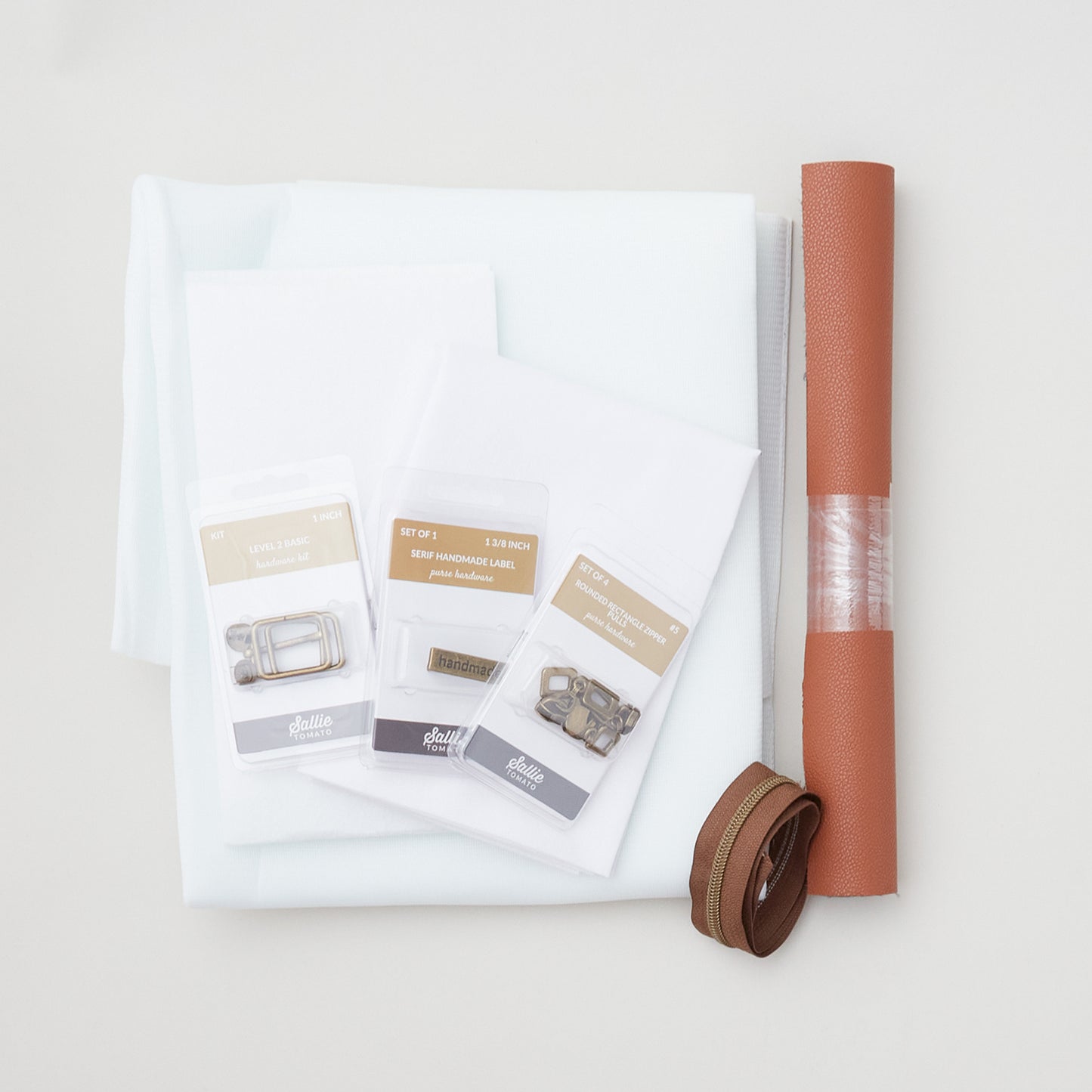 Charade Purse Kit - Hazelnut Pebble Faux Leather (print fabric not inc