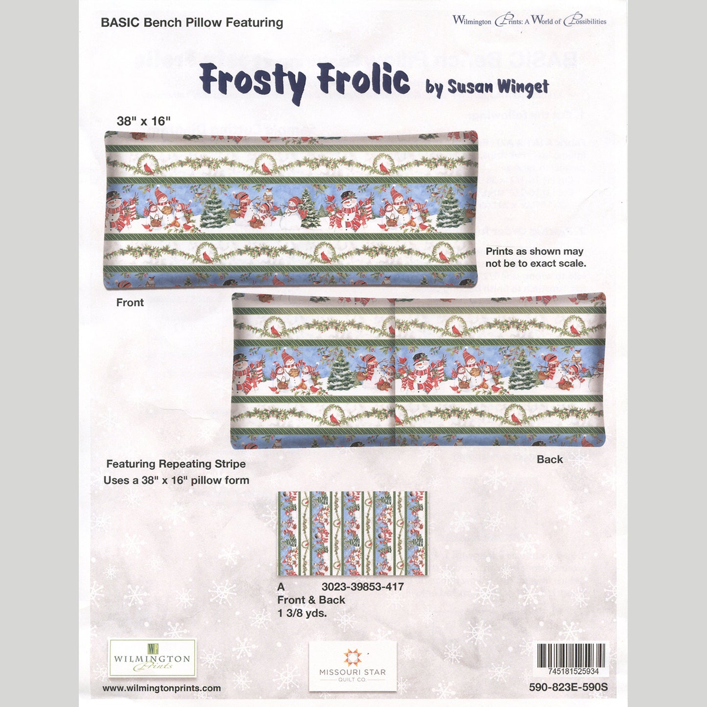 Frosty Frolic Bench Pillow Kit