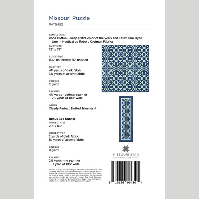 Missouri Puzzle Quilt Pattern by Missouri Star