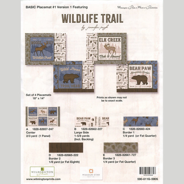 Wildlife Trail Placemats Kit