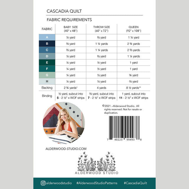 Digital Download - Cascadia Quilt Pattern