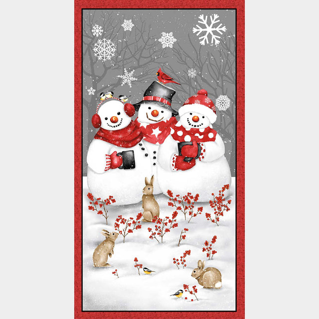 Snow Crew - Snowmen Red Gray Panel