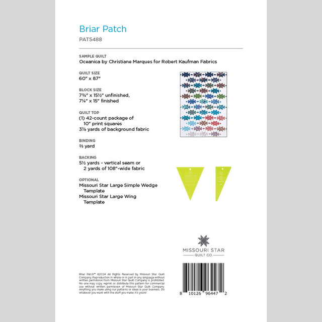 Digital Download - Briar Patch Quilt Pattern by Missouri Star