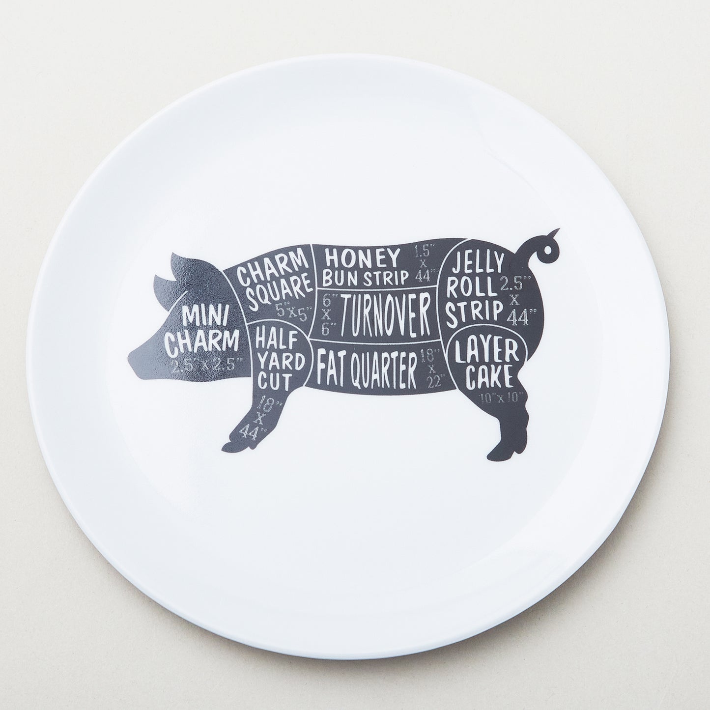 Missouri Star Animal Fabric Cuts 6" Melamine Plate Set