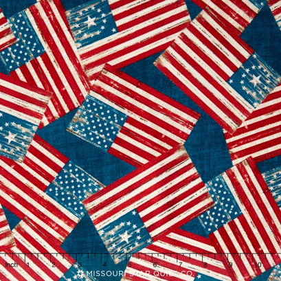 Colors of Freedom - Flags Denim Yardage