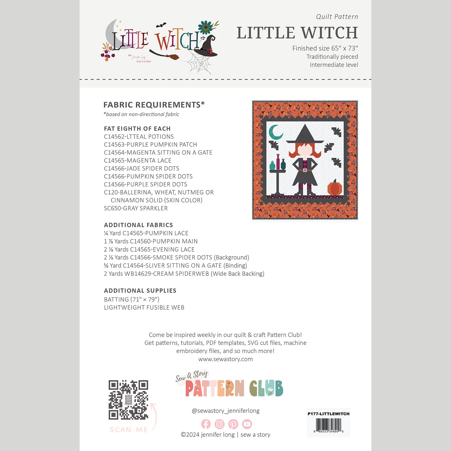 Digital Download - Little Witch Quilt Pattern