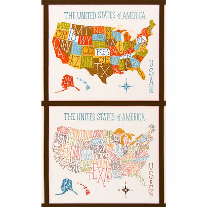 Explore America - Map Vintage Panel