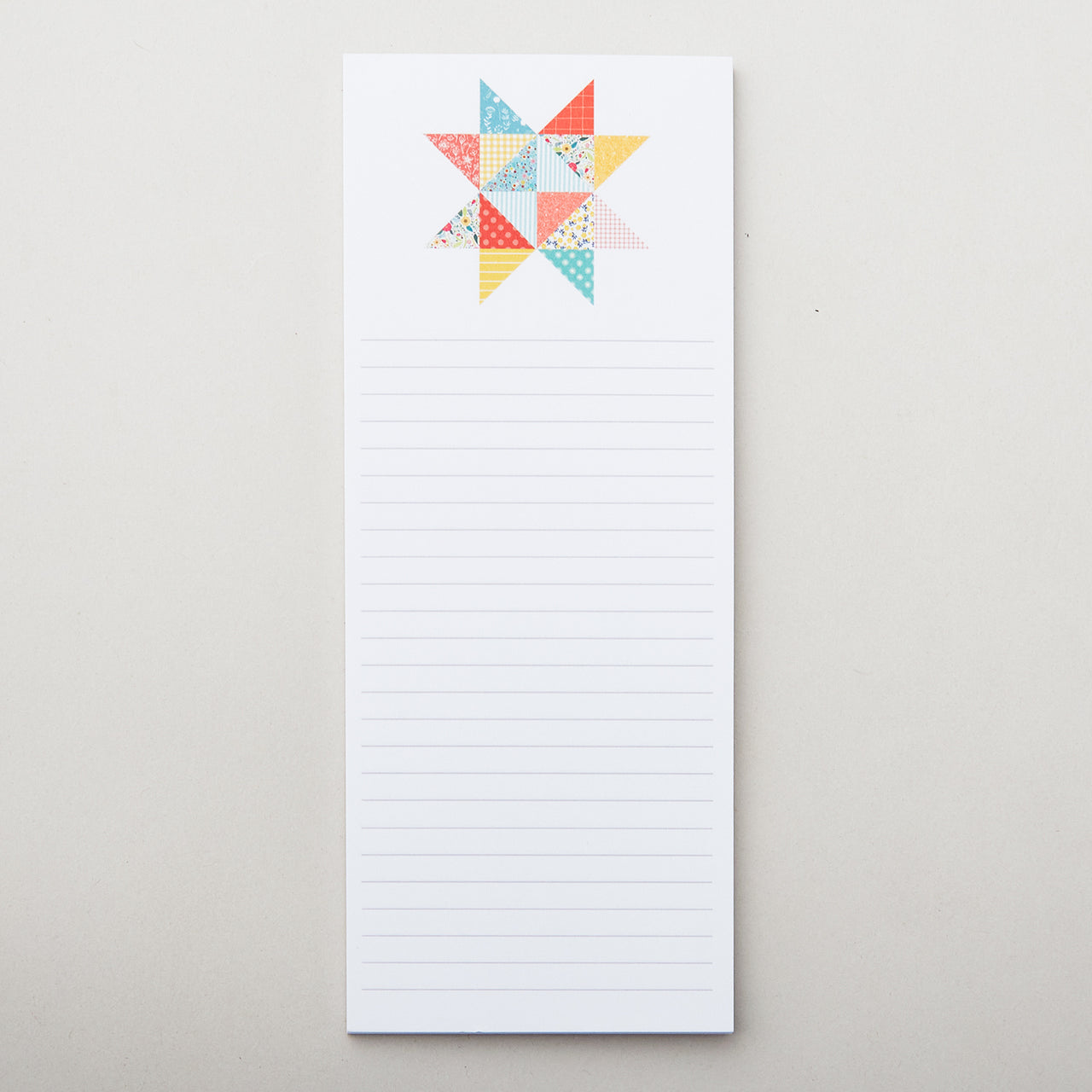Quilt Star Patchwork Notepad 3.5" x 8.5"